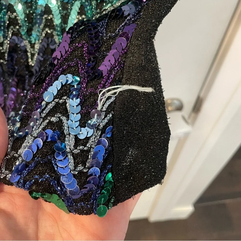 Susan Graver | Tops | Susan Graver Womens X Sequin Top Glitter Formal ...